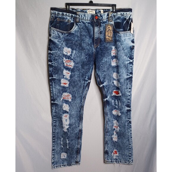 FWRD Denim & Co. | Jeans | Fwrd Jeans Mens 46x33 Blue Straight Leg Acid ...